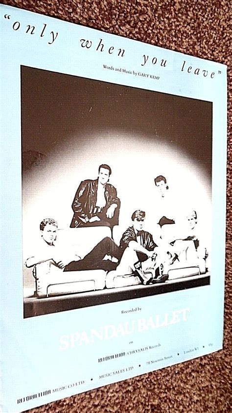 Spandau Ballet Only When You Leave Sheet Music 1984 Sheet Music