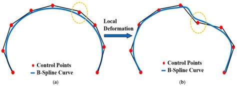 Schematic Of B Spline Fitting A Without Local Deformation B With Download Scientific