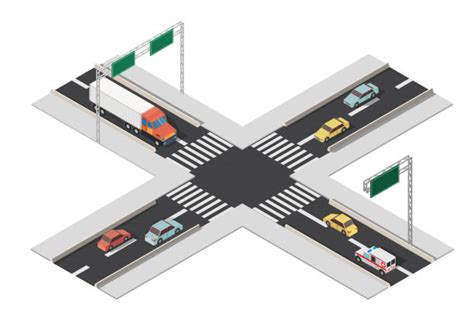 Road Intersection Illustrations Royalty Free Vector Graphics And Clip