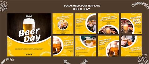 Free Psd Beer Day Social Media Post Template