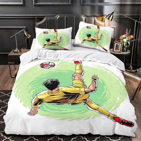 כוכב כדורגל גביע העולם ליגת כיסוי שמיכה סט מצעים לבנות לילדים סט כיסוי שמיכה הפיך סט מצעים עם