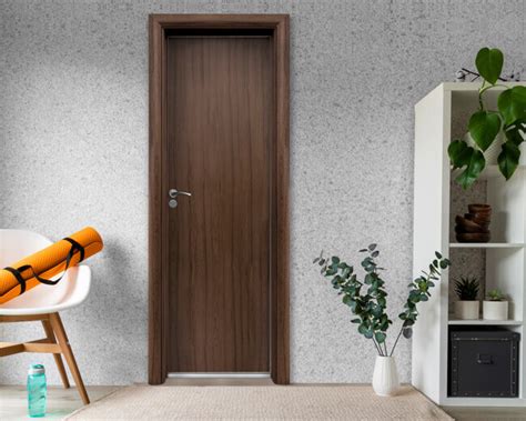 Алуминиева врата за баня Standart цвят Орех Врати Експрес