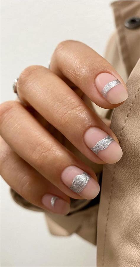 40 Stylish Ways To Rock Spring Nails Natural Matte Nails With Silver