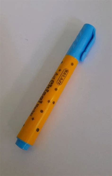 Blue And Yellow Body Plastic Balaji Art Chisel Marker Pen For Office And School At Rs 7 In
