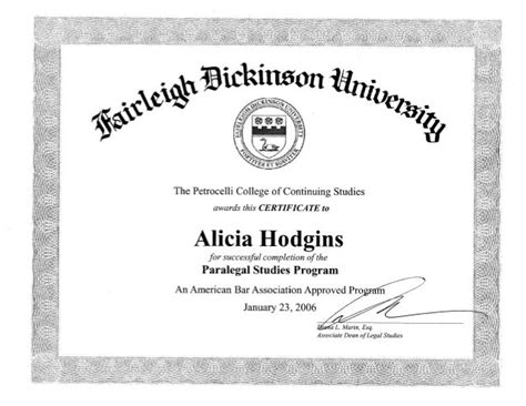 Fdu Paralegal Certificate