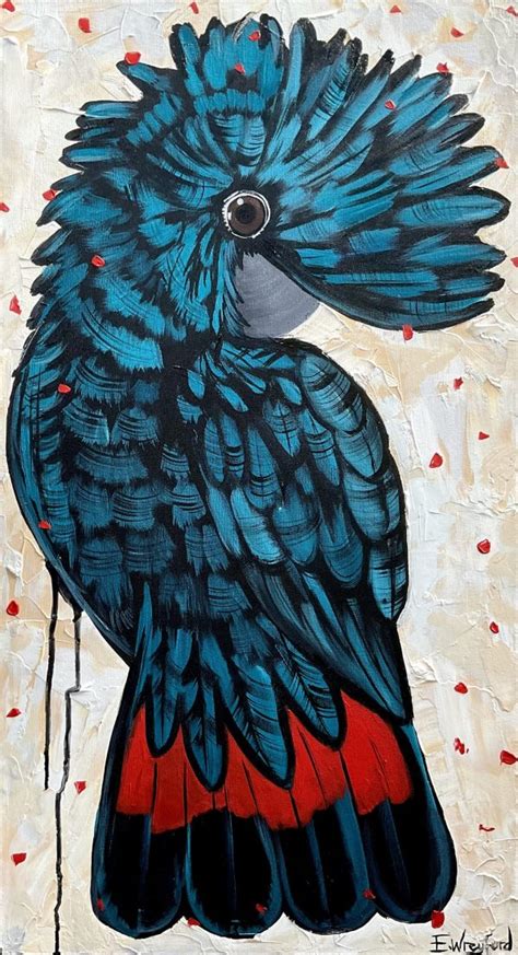 Red Tailed Black Cockatoo On Stone Art Lovers Australia