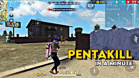 Epic Solo Pentakill In One Minute Free Fire Max Youtube