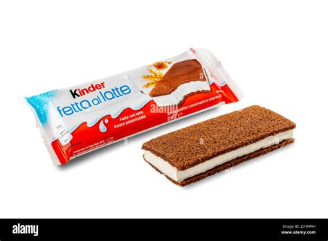 Alba Italy March 28 2022 Package Of Kinder Fetta Al Latte Ferrero
