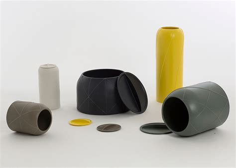 Benjamin Hubert Patterns Ceramic Containers With Seams