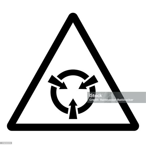 Electrostatic Sensitive Device Symbol Sign Vector Illustration Isolate On White Background Label