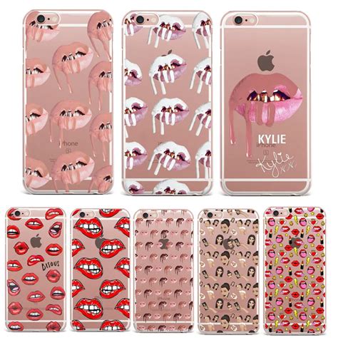Phone Cases Sexy Girl Kylie Jenner Lips Kiss Clear Silicon Soft Tpu