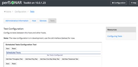 Configuring Regular Tests PerfSONAR Toolkit 3 5rc2 Documentation