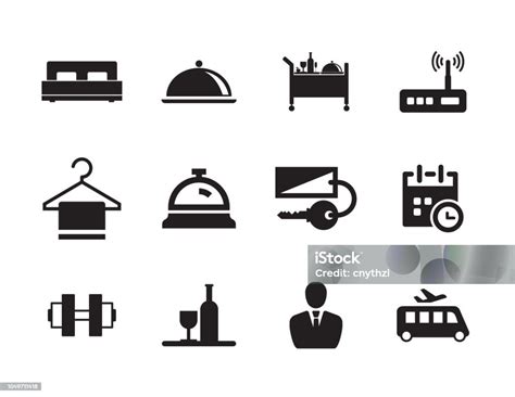 酒店圖示集向量圖形及更多互聯網圖片 互聯網 咖啡 飲品 商務 Istock