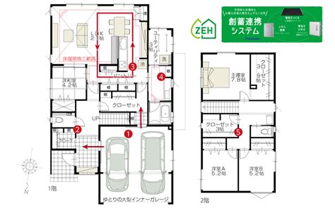 家事ラク動線や豊富な収納インナーガレージのあるzeh オスカーホーム｜富山・石川・福井・新潟
