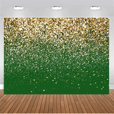 Chaiya 10x8ft Green And Gold Backdrop Birthday Backdrop