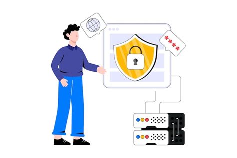 Premium Vector Web Data Protection Flat Style Design Vector