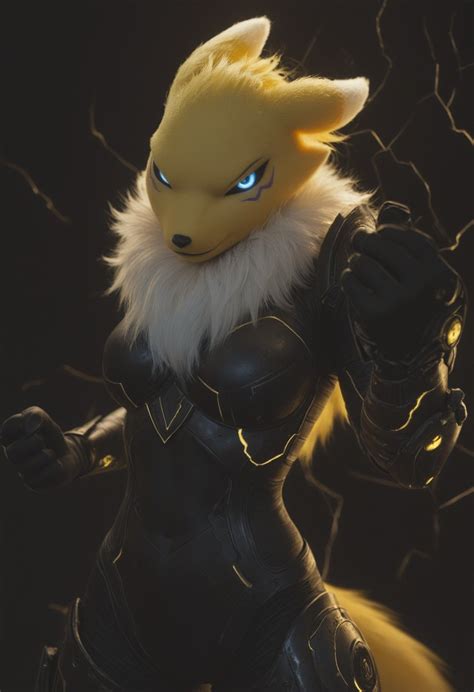 Rule 34 Blue Eyes Combat Digimon Digimon Species Female Fighter Fists Clenched Fox Fox Girl