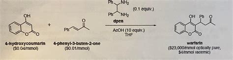Solved B5 Enantioselective Synthesis Of Warfarin 1