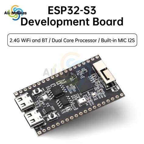 Placa De Desenvolvimento 24g Wifi Módulo Bluetooth Com Mic Ov2640 Módulo De Câmera Dual Tipo C