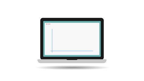 Animated Growth Chart Diagram Graph In Laptop Screen For Successful Mission Incredible Financial