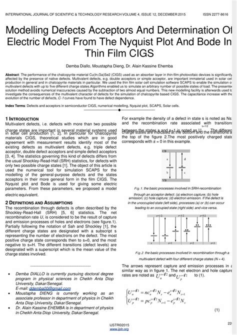 Pdf Modelling Defects Acceptors And Determination Of Electric Model