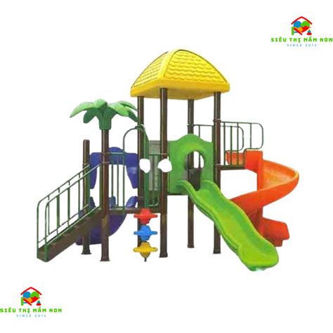 Nhà Chòi 02 Khối Cầu Trượt Xoắn