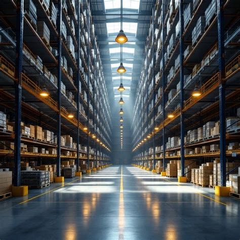 Free Endless Warehouse Corridor Image Warehouse Industrial Storage Download At Stockcake