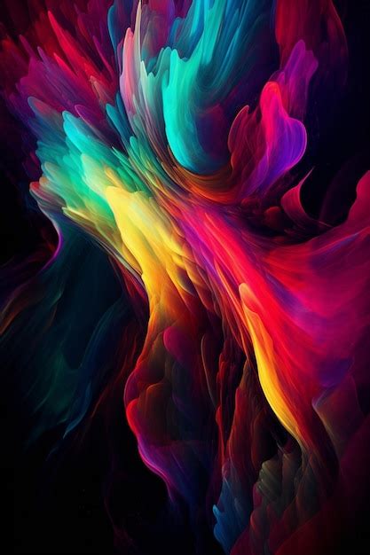 Premium Photo A Colorful Abstract Art With A Black Background