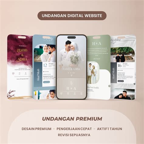 Jual Undangan Digital Website Pernikahan Premium Undangan Digital Web