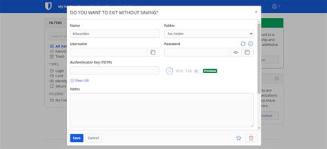 Persistent Bitwarden Ui And Maintain Unsaved Data 79 By Anon15241427 Password Manager