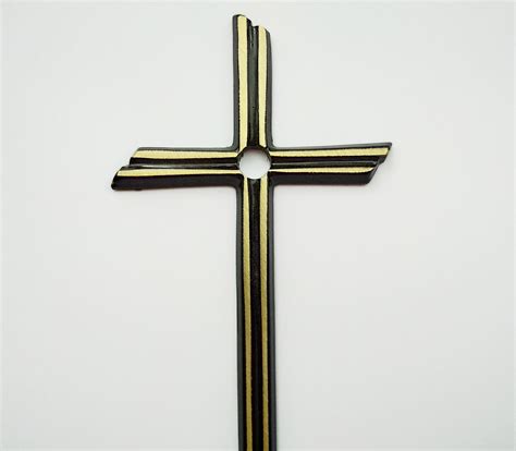 Cross For Headstone Golden Decor For Monument Solid Brass Etsy
