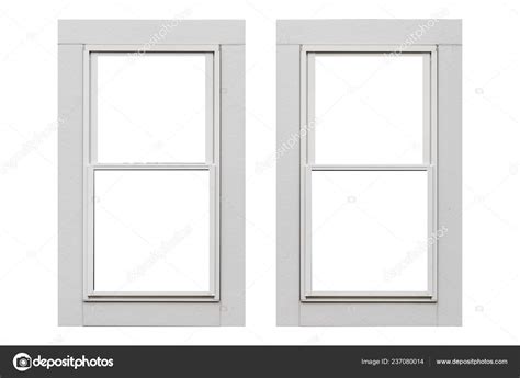 White Metal Window Frame Isolated White Background Stock Photo Torsakarin