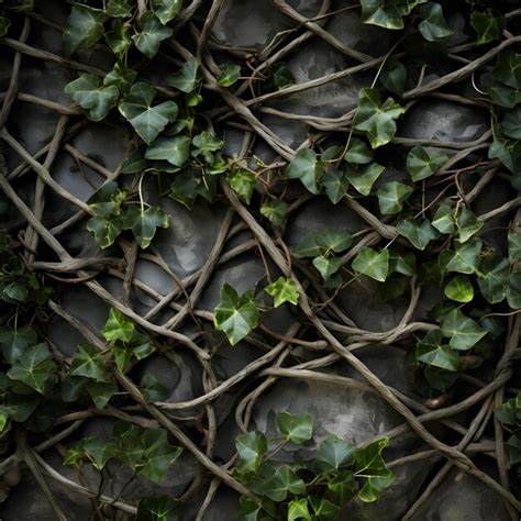 Premium Ai Image Tangled Vine Texture