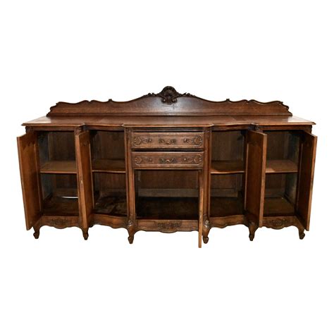 Louis Xv Long Oak Breakfront Sideboard For Sale At 1stdibs