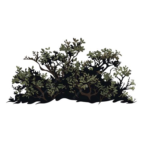 Flat Bush Bush Silhouette Bush Flat Bush Bush Silhouette Png
