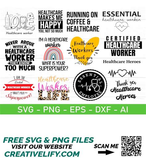 Healthcare Worker Svg Eps Dxf Ai Png Files For Cricut Inspire Uplift