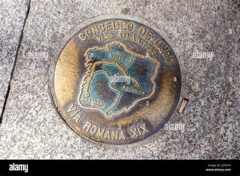 Lugo Spain Sign Of The Via XIX One Of The Ancient Roman Roads That