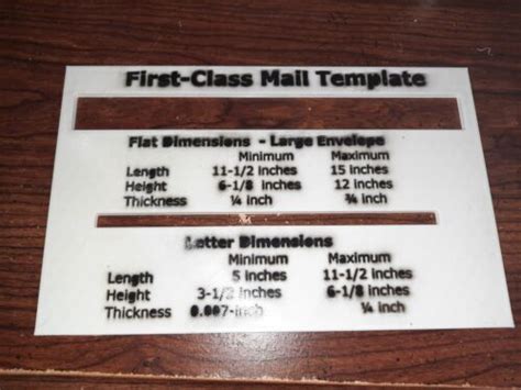 Usps First Class Template Size Guide Postal Slot Gauge 4572074869
