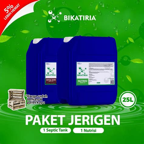 Jual Bakteri Pengurai Limbah Cair Jerigen 25l Paket Jerigen 1 Septic Tank 1 Nutrisi