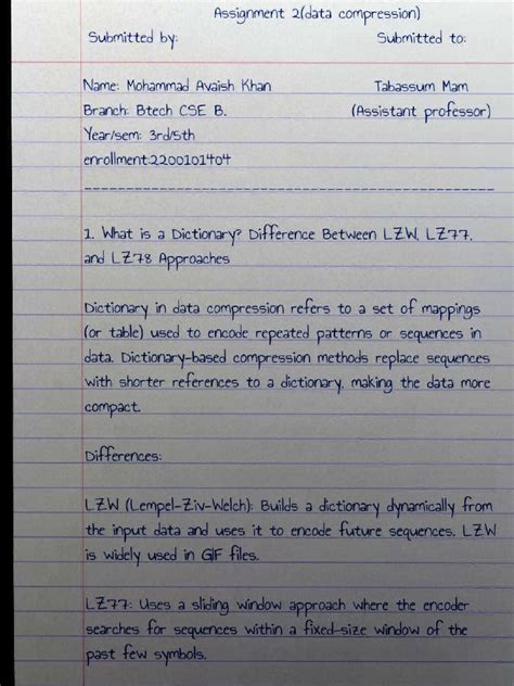 Assignment 2 Data Compression Pdf Data Compression Computer Science