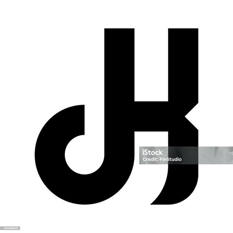 전문적인 혁신적인 이니셜 Jk 로고 및 Kj 로고 문자 Jk 또는 Kj 미니멀하고 우아한 모노그램 프리미엄 비즈니스 예술적