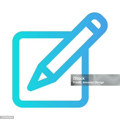 모든 프로젝트에 대한 그라디언트 스타일의 편집 아이콘 그라데이션에 대한 스톡 벡터 아트 및 기타 이미지 그라데이션 날카로운 단순함 Istock