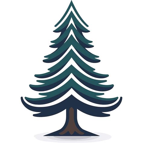 Simple Stylized Evergreen Tree Icon Premium Ai Generated Vector