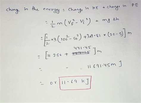 Solved An Object Of Mass M Kg Initially At An Elevation Of M