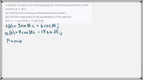solved a particle of mass m is moving along the curve traced out by the