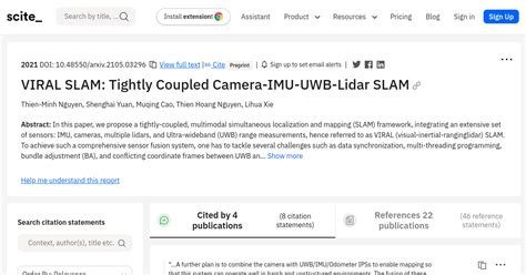 Viral Slam Tightly Coupled Camera Imu Uwb Lidar Slam Scite Report