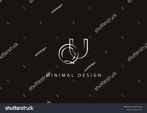 Alphabet Letter Uq Logo Design Art Stock Vector Royalty Free