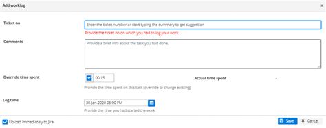 Update Layout Of Worklog Entry And Tab Order Jira Assistant