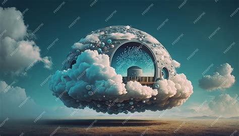 Premium Photo Cloud Computing Concept Data Concept Futuristic Illustration Wallpaper