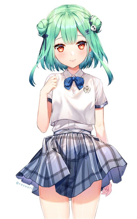 Safebooru 1girl Arm At Side Bangs Black Ribbon Blush Bow Bowtie Braid Closed Mouth Collared